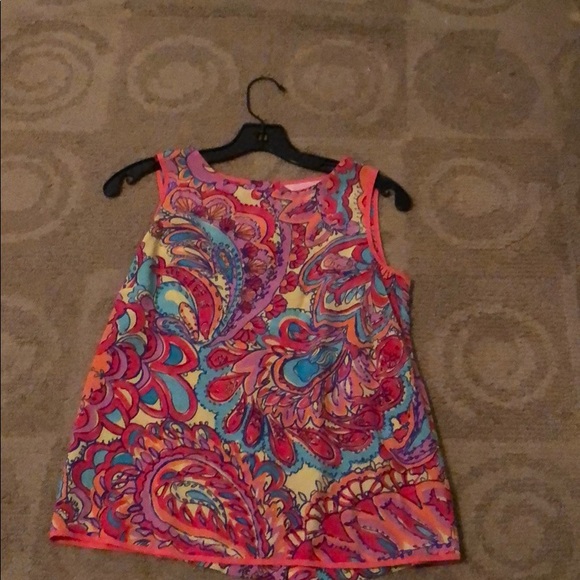 Tops | Lilly Pulitzer Paisley Silk Iona Shell | Poshmark
